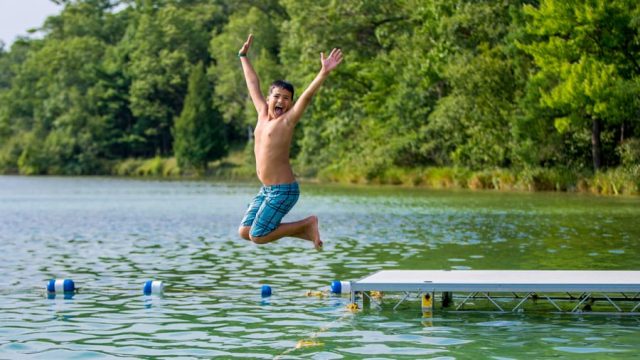 jumping-off-dock - Camp Young Judaea Midwest